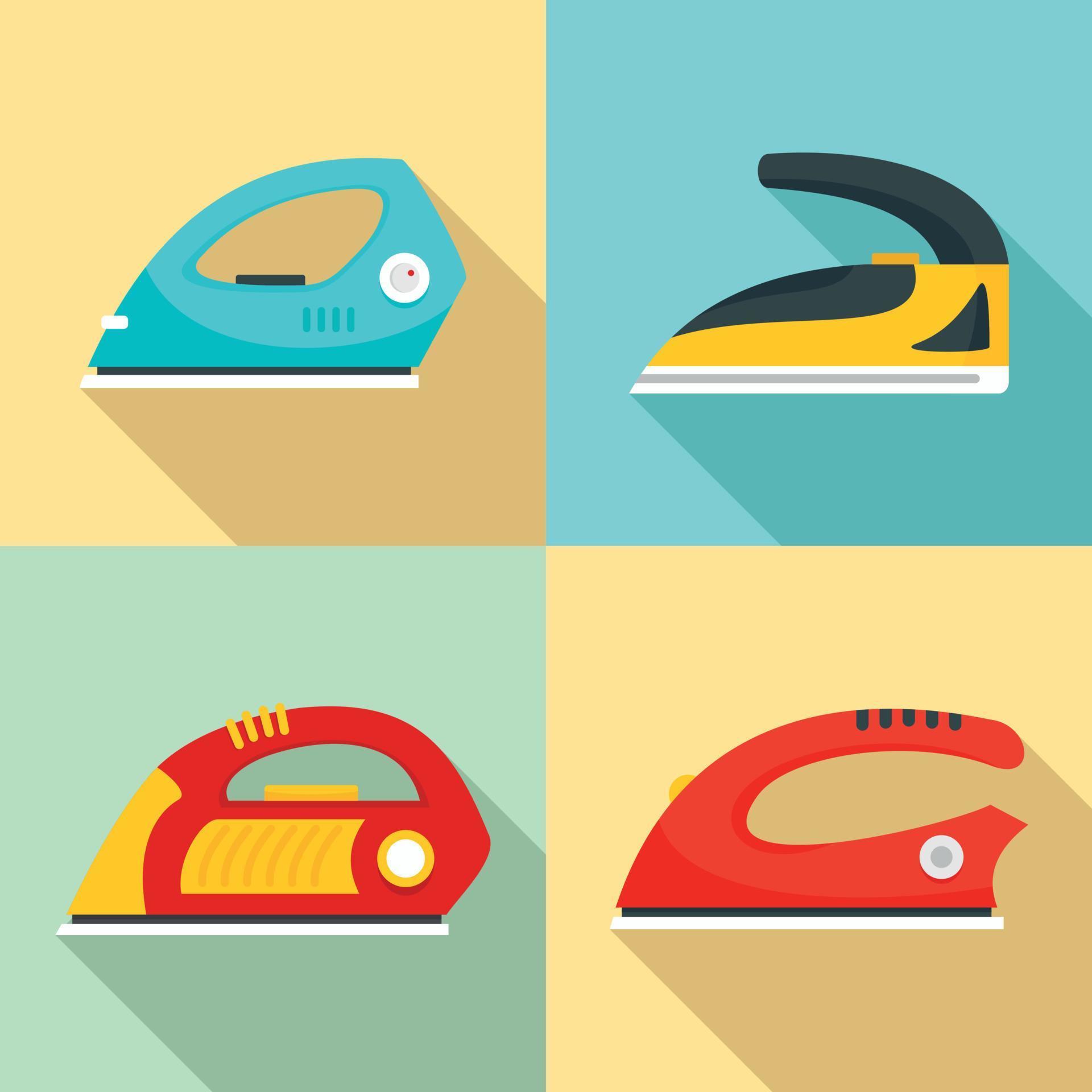 Smoothing iron drag icons set, flat style 8886496 Vector Art at Vecteezy Smoothing iron drag icons set, flat style 8886496 Vector Art at Vecteezy