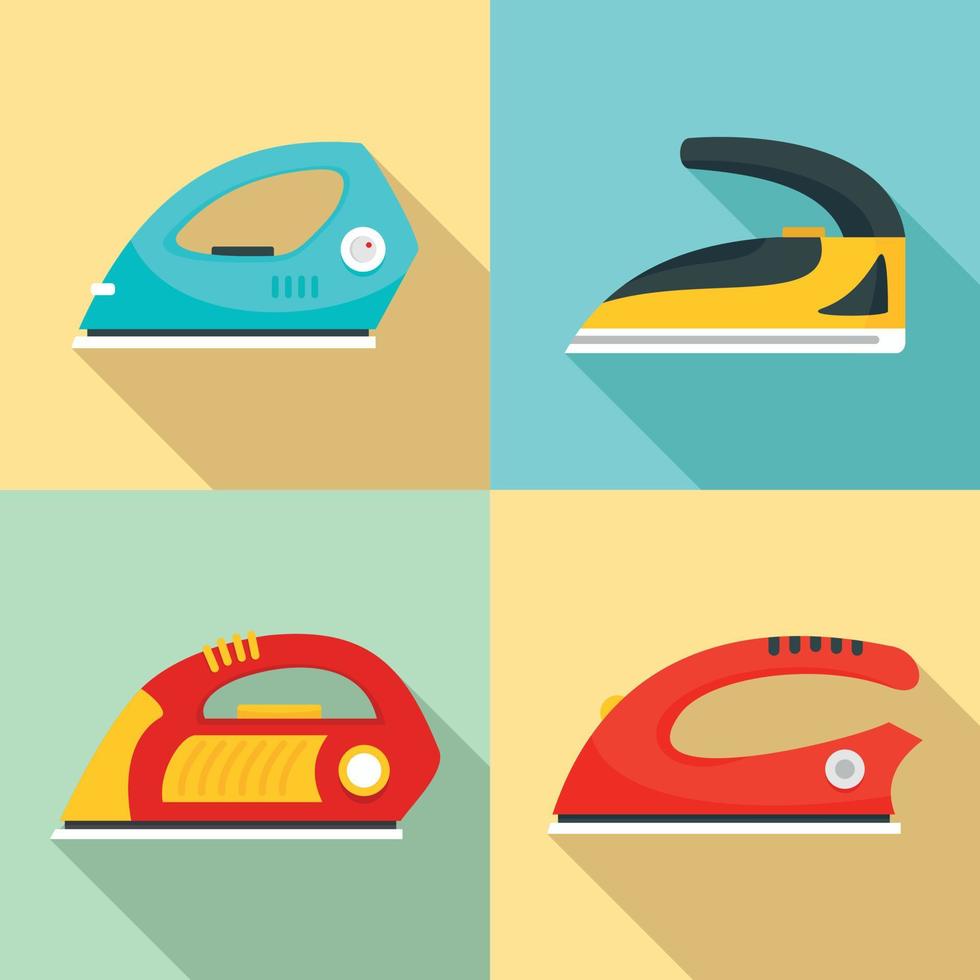 Smoothing iron drag icons set, flat style 8886496 Vector Art at Vecteezy Smoothing iron drag icons set, flat style 8886496 Vector Art at Vecteezy