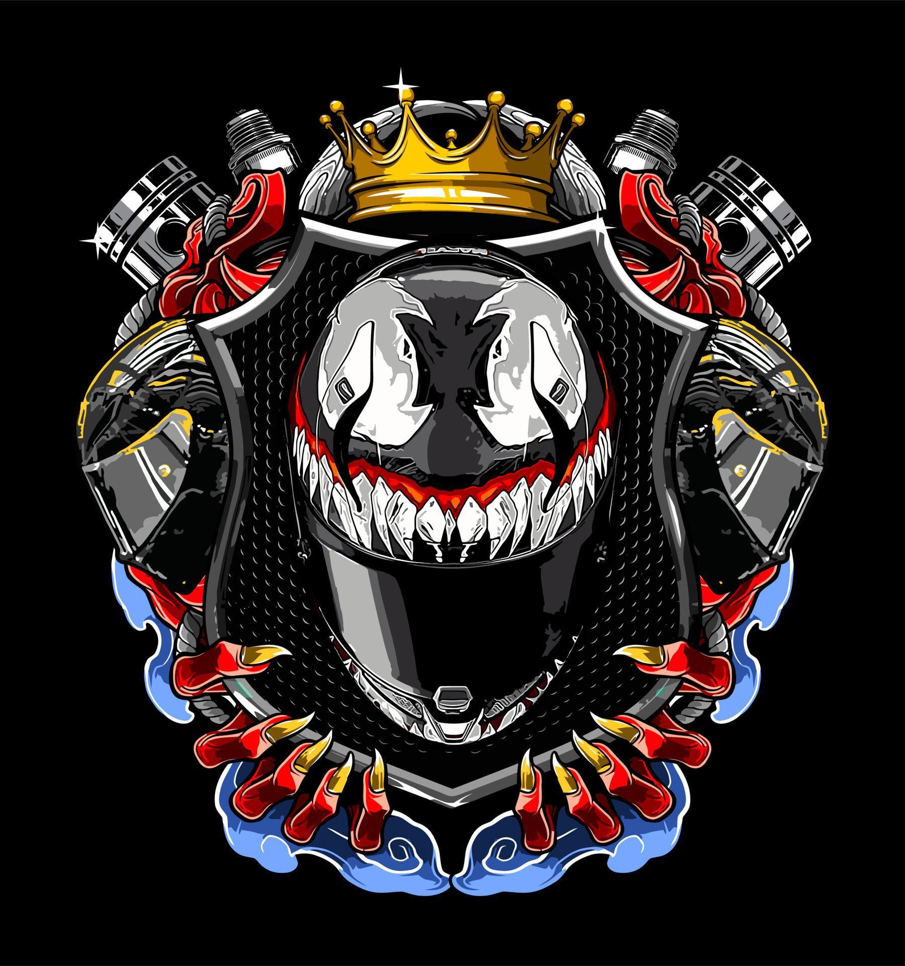 devil pattern helmet 8887839 Vector Art at Vecteezy
