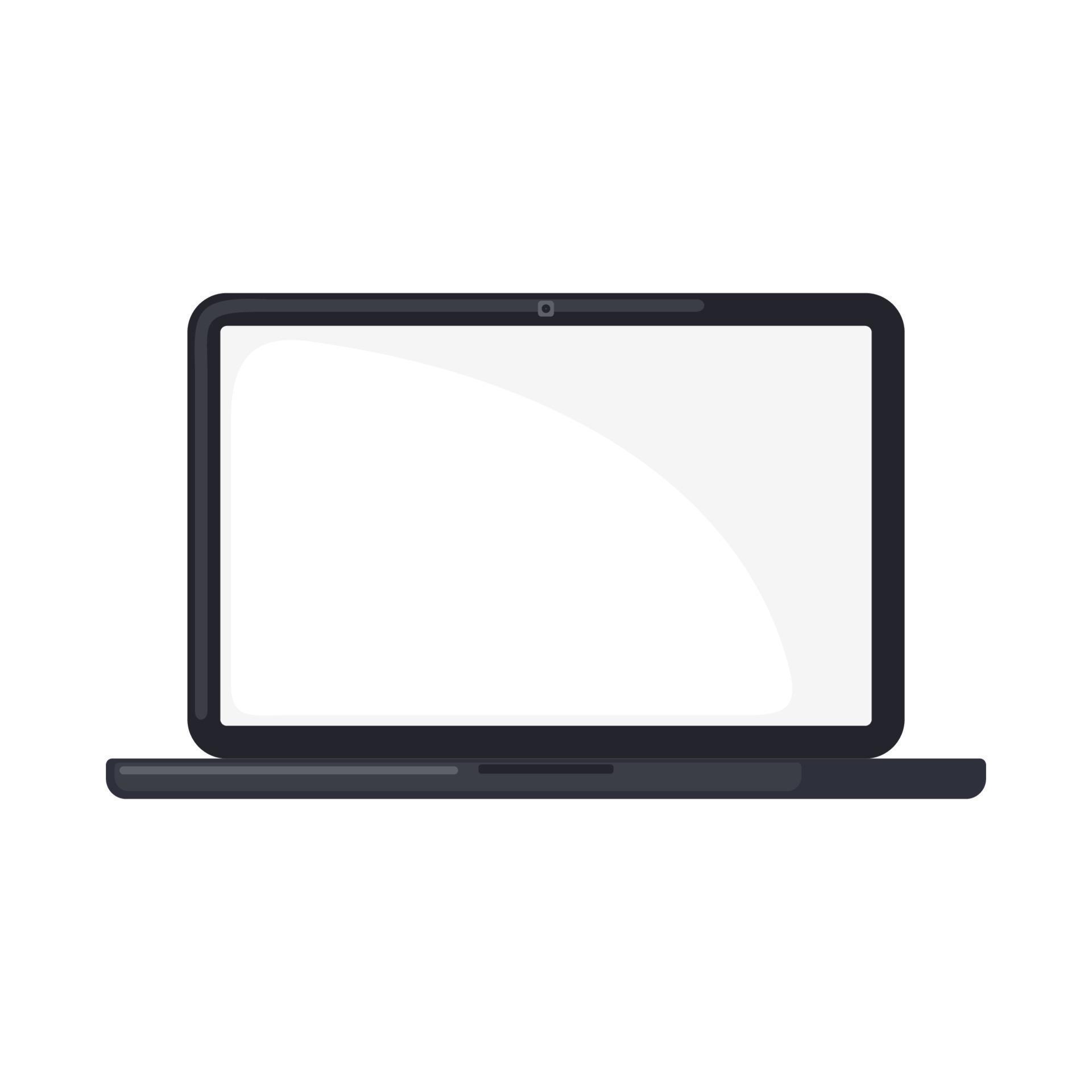 Laptop computer icon in flat style isolated on white background. Vector ...