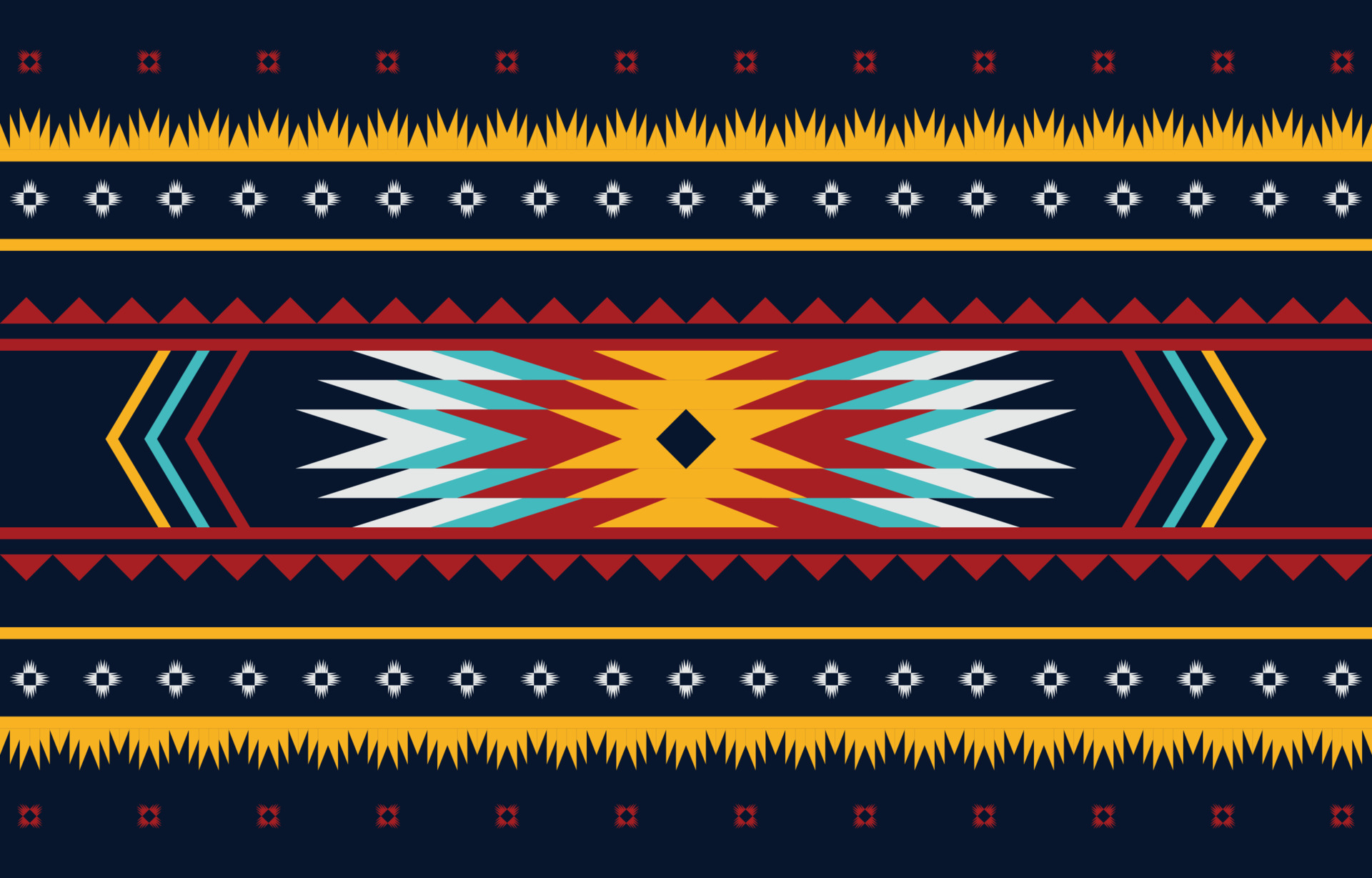 Colorful Abstract African Tribal Ethnic Element Geometric Pattern