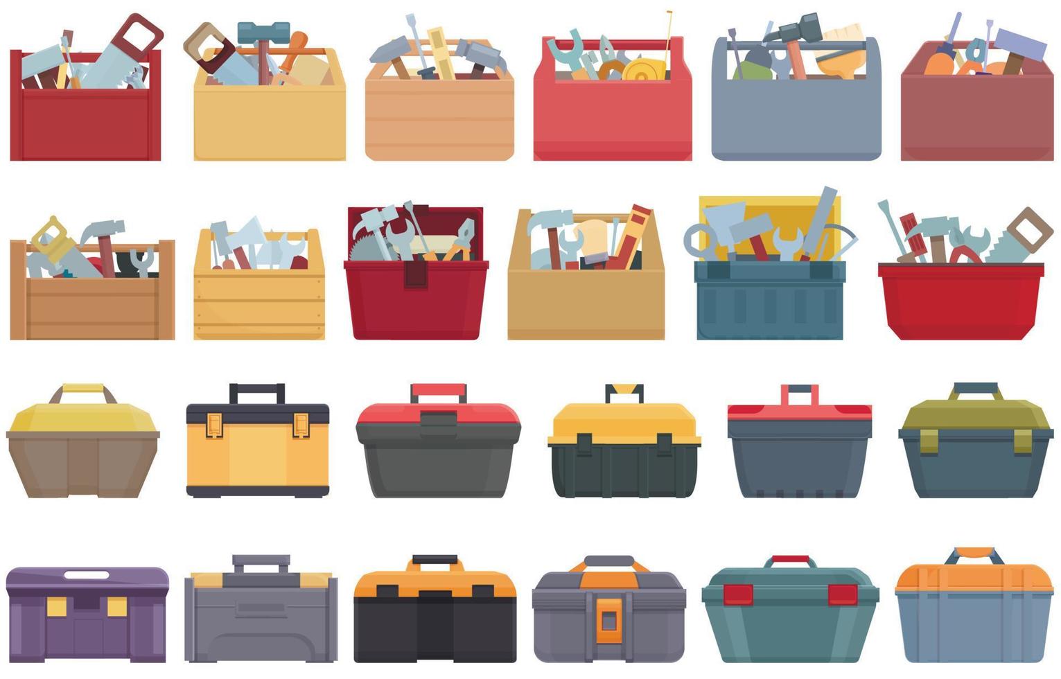 Toolbox icons set cartoon vector. Tool equipment 8891622 Vector Art at ... Toolbox icons set cartoon vector. Tool equipment 8891622 Vector Art at ...