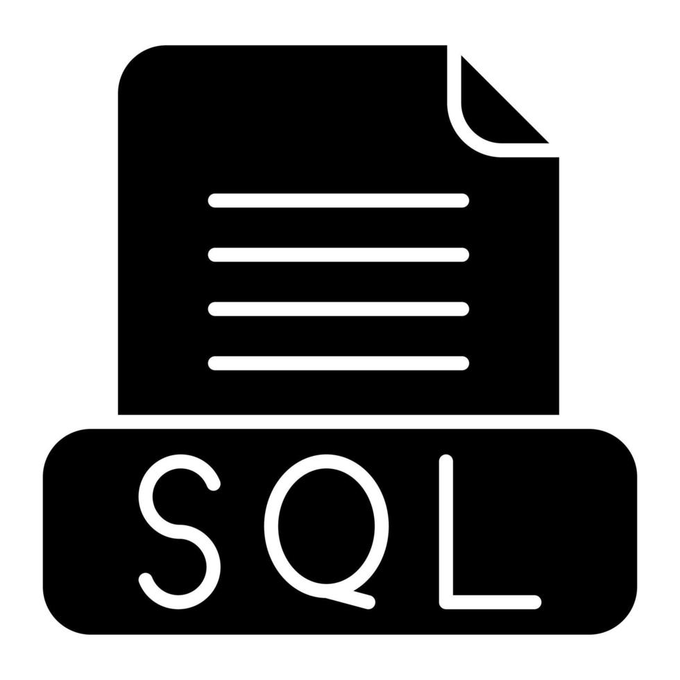icono de glifo de archivo sql 8892964 Vector en Vecteezy