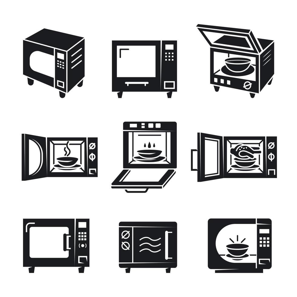 Microwave icons set, simple style 8894617 Vector Art at Vecteezy Microwave icons set, simple style 8894617 Vector Art at Vecteezy