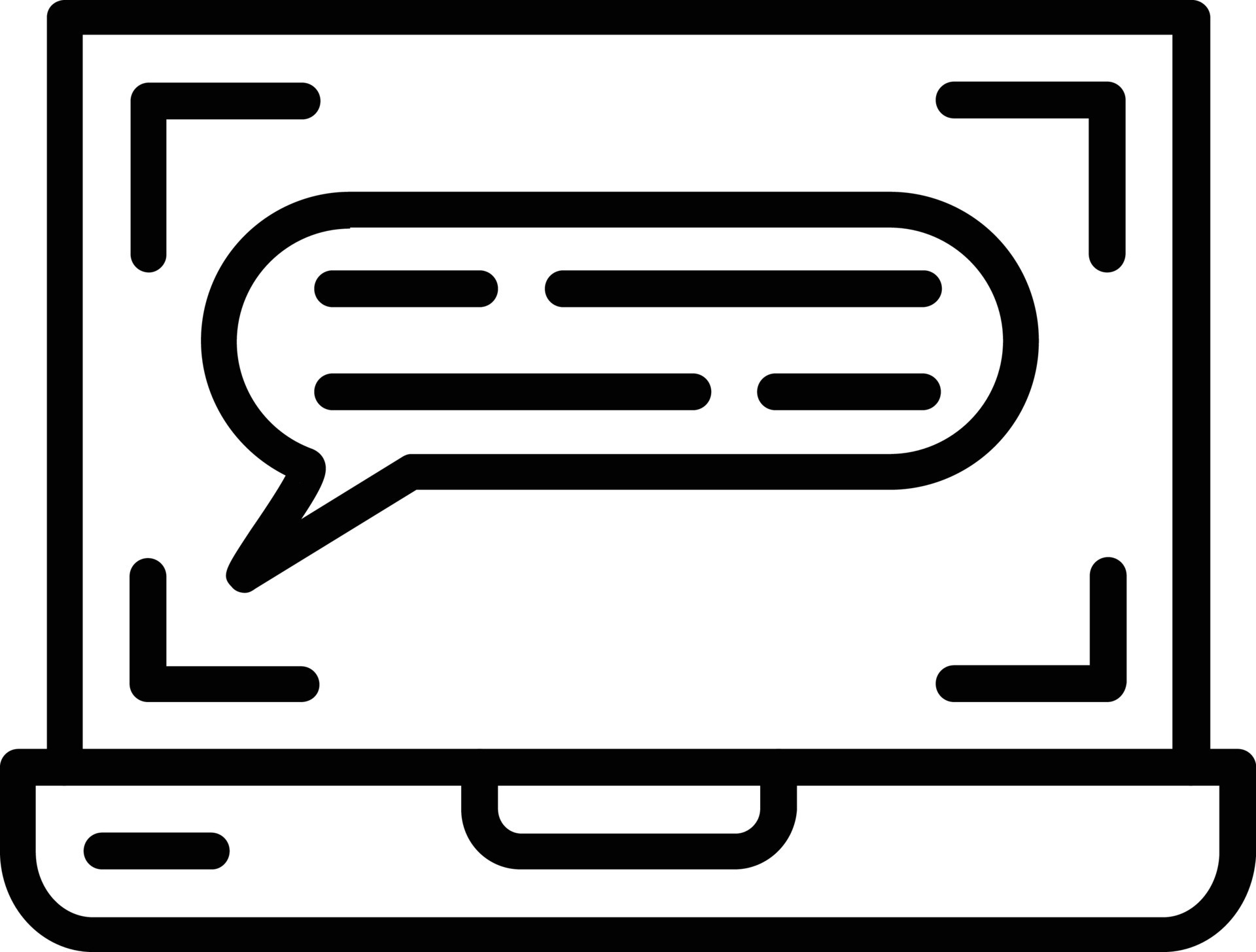 Message Vector Line Icon 8897499 Vector Art at Vecteezy