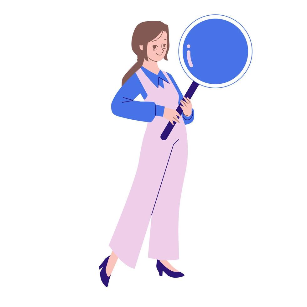 Confident women flat vector illustrations. Presentation woman, business ...
