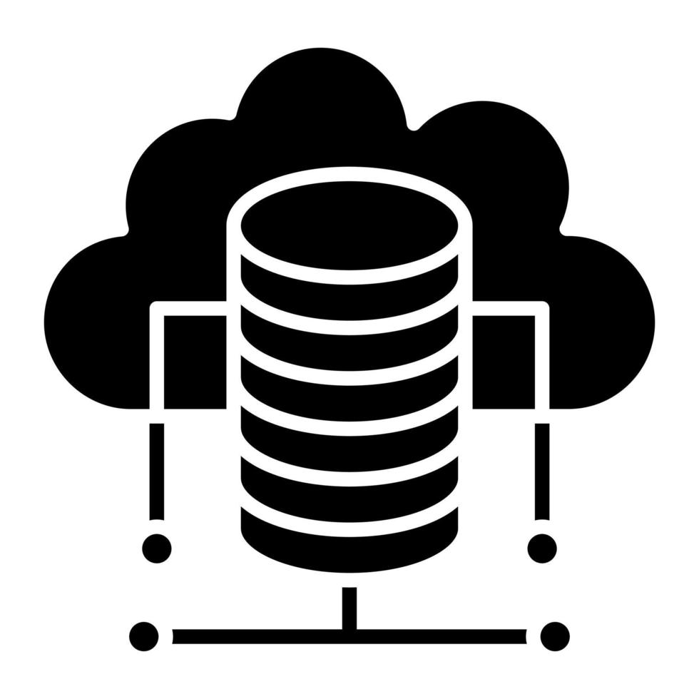 Cloud Database Glyph Icon 8903727 Vector Art at Vecteezy