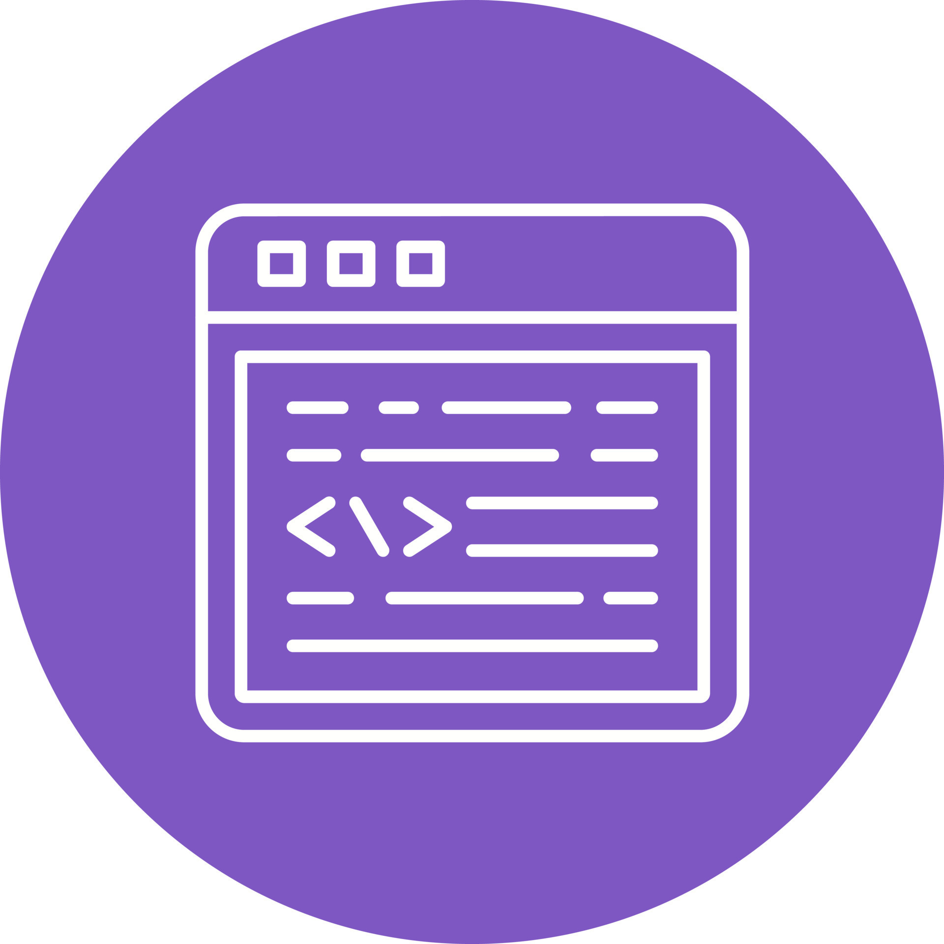 Web Coding Line Circle Background Icon 8906686 Vector Art at Vecteezy