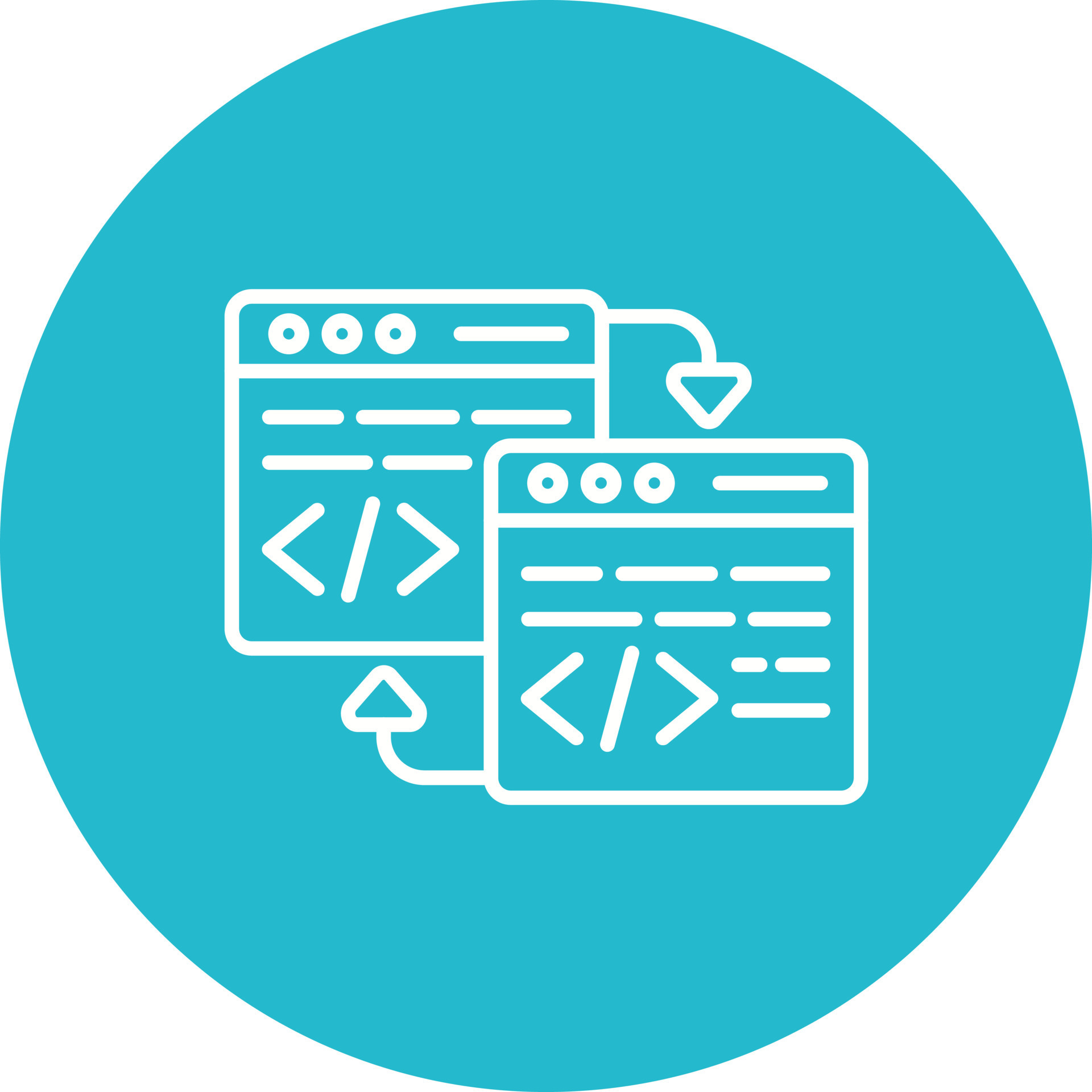 Code Refactoring Line Circle Background Icon 8906970 Vector Art At Vecteezy