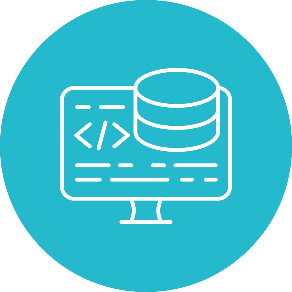 Backend Development Line Circle Background Icon 8907125 Vector Art at ...