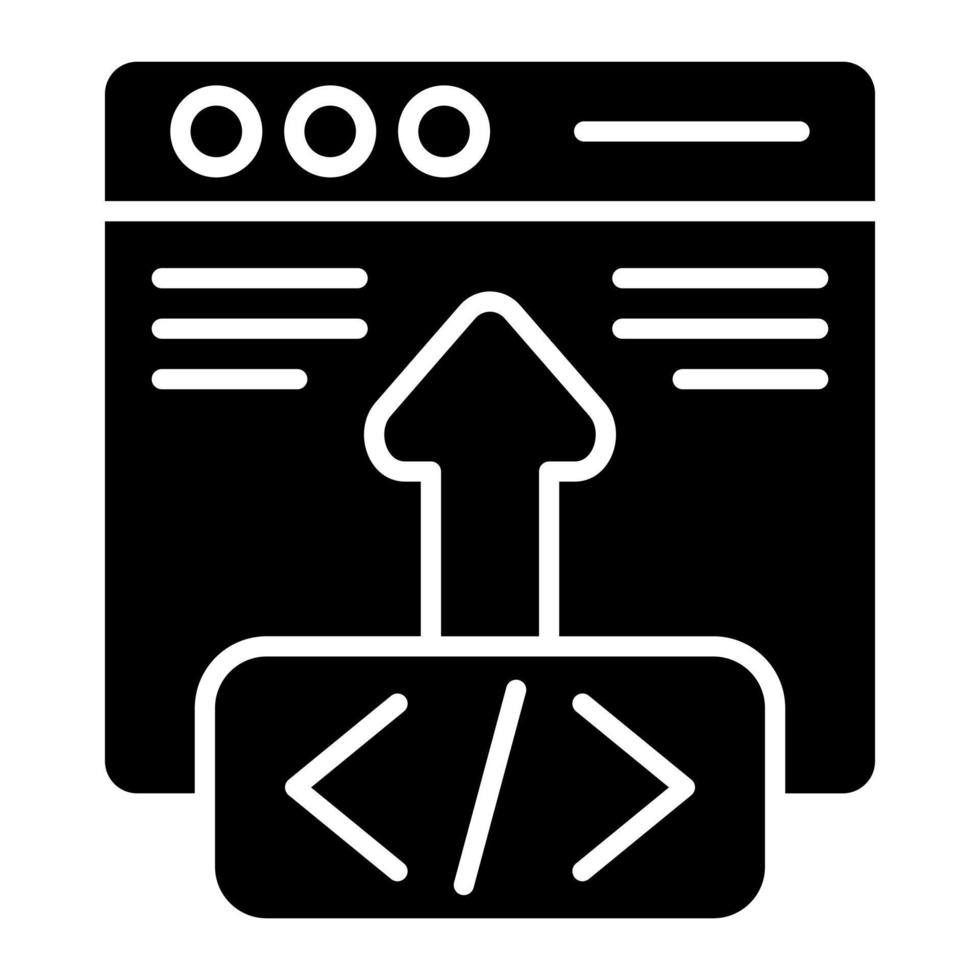 Code Deployment Glyph Icon 8907181 Vector Art at Vecteezy