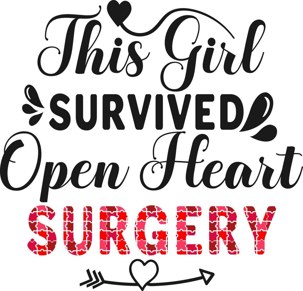 This Girl Survived Open Heart Surgery 8910918 Vector Art at Vecteezy