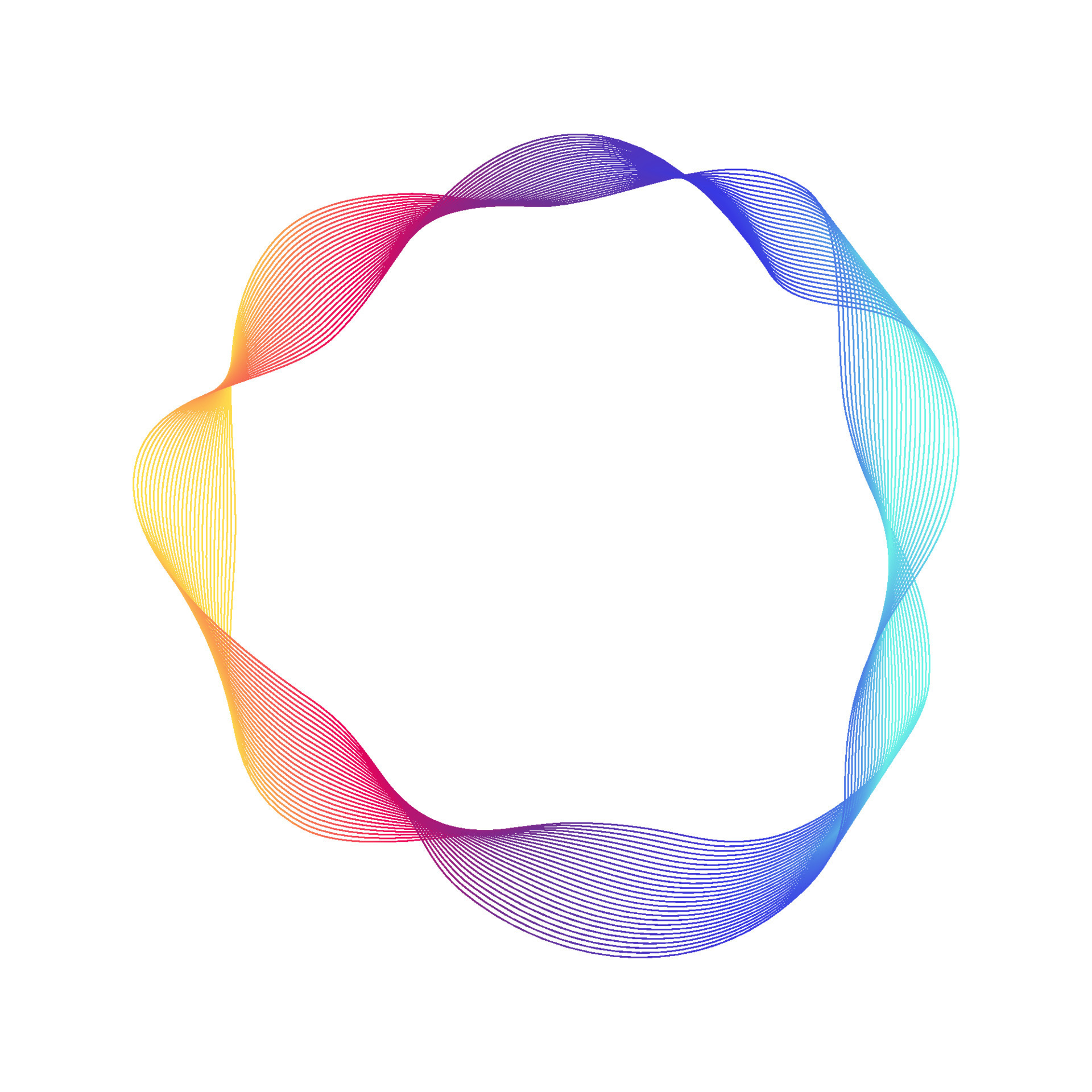 Dynamic Ring Shape Abstract Modern Graphic Element Colorful Linear Waves Design Vector