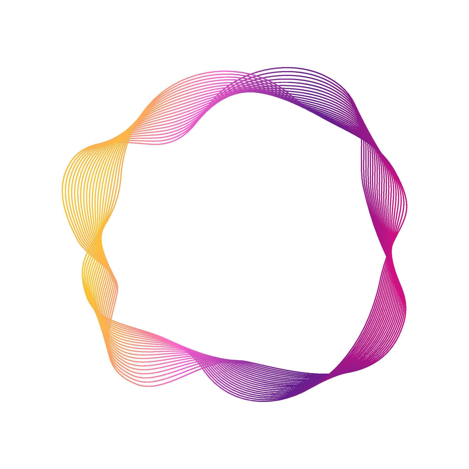 Dynamic Blend Ring Shape Abstract Modern Graphic Element Colorful Linear Waves Design Vector