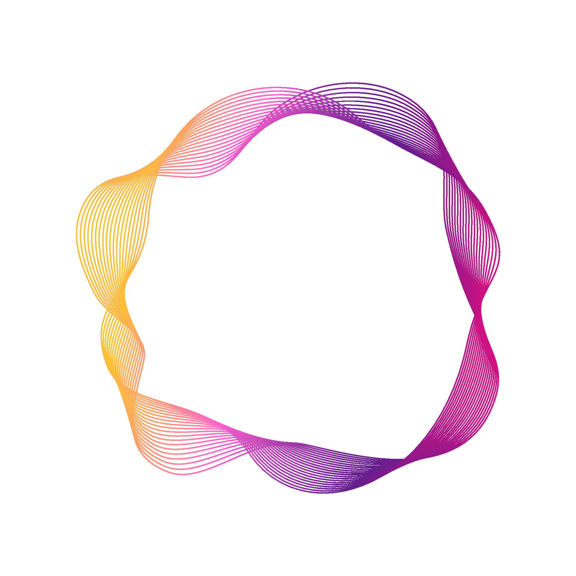 Dynamic Blend Ring Shape Abstract Modern Graphic Element Colorful Linear Waves Design Vector