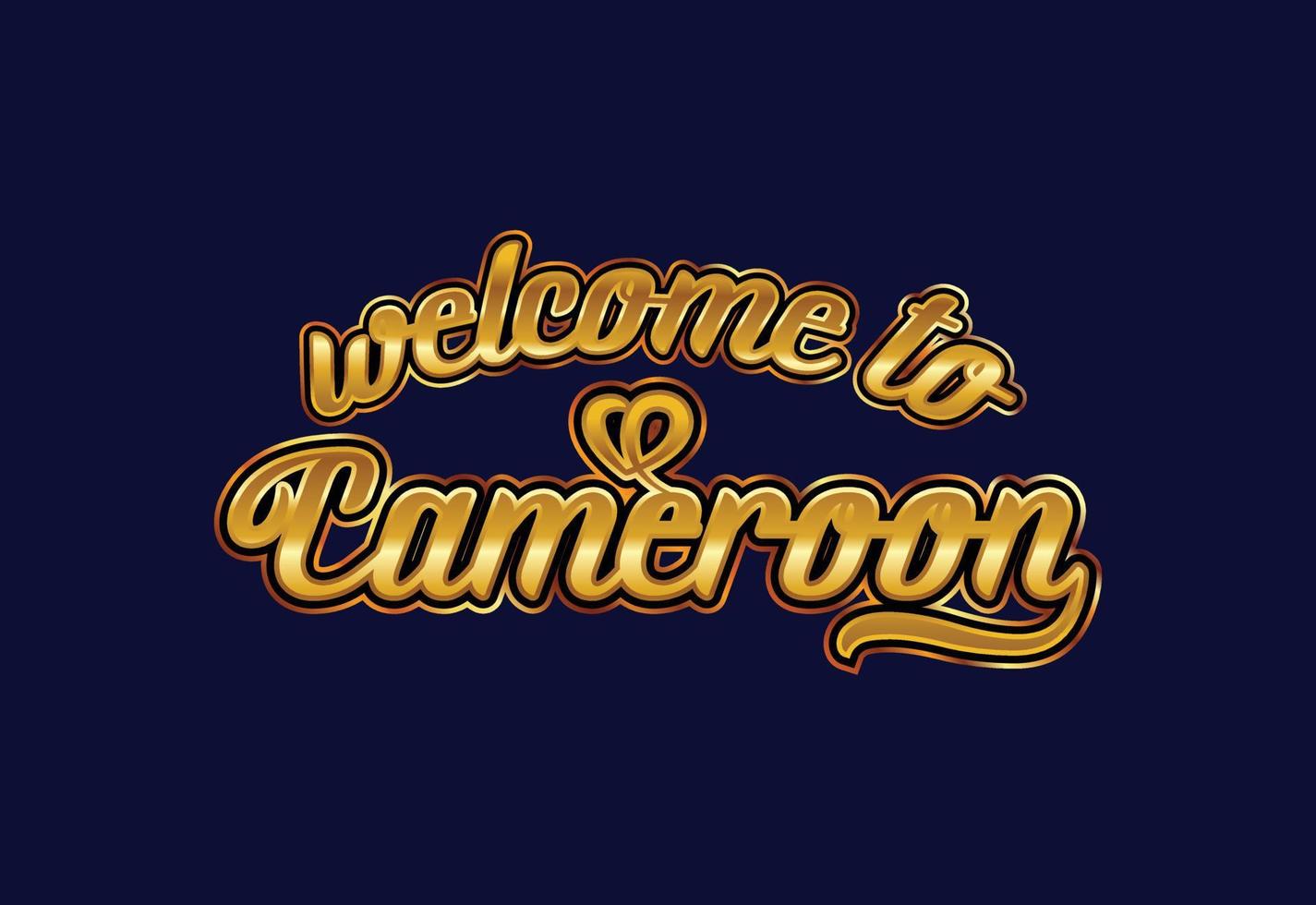 Welcome To Cameroon Word Text Creative Font Design Illustration