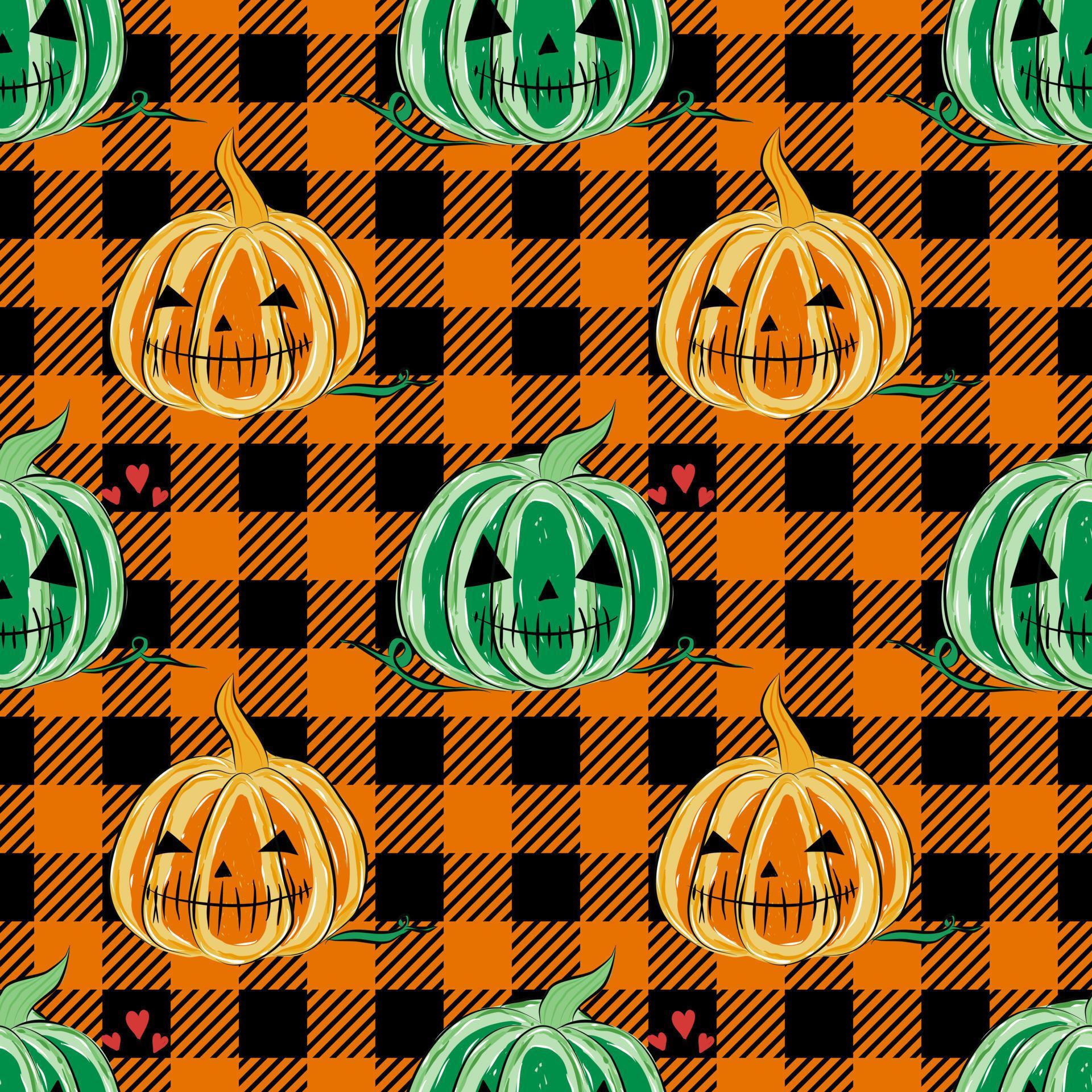 Seamless background with Halloween patterns. Wrapping paper pattern ...