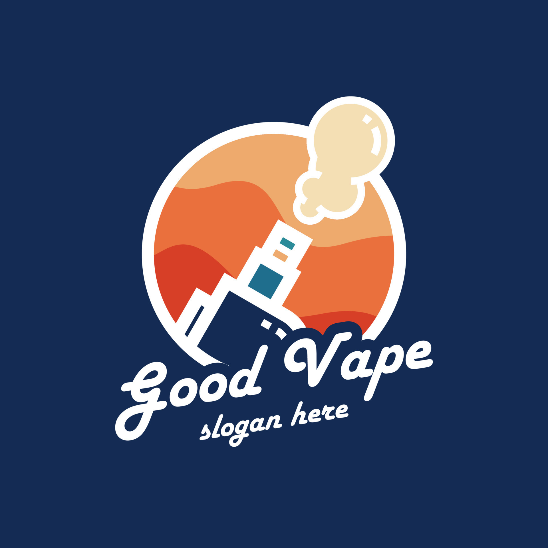 Retro Vape Shop Logo Design Concept Vector Vaping Logo Design Template 8934555 Vector Art At