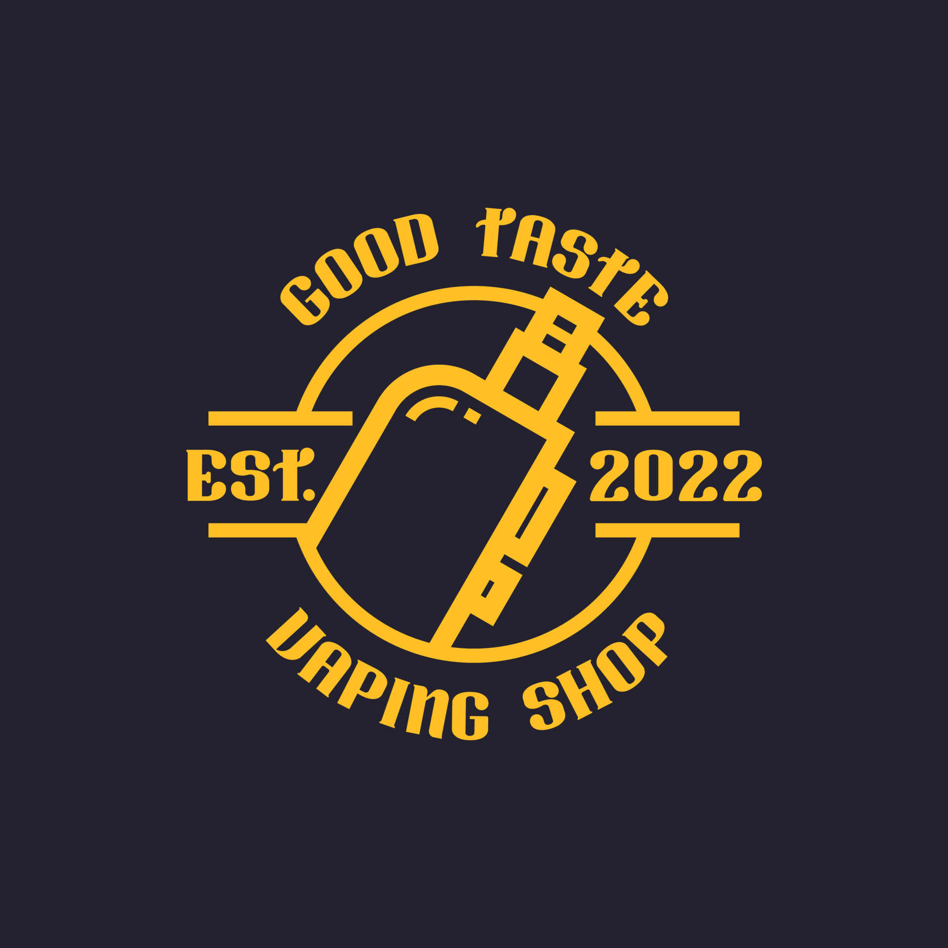Vector De Concepto De Diseño De Logotipo De Tienda De Vape Retro