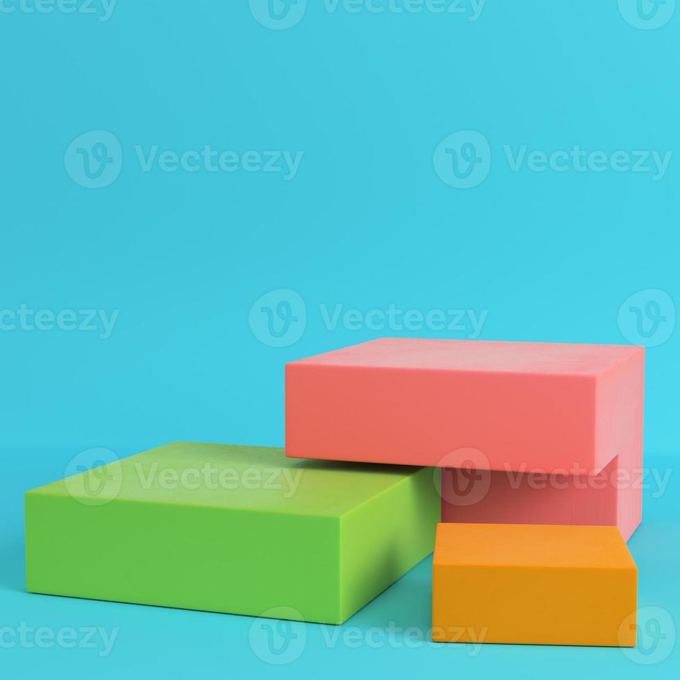 Colorfull boxes on bright blue background 8935052 Stock Photo at Vecteezy