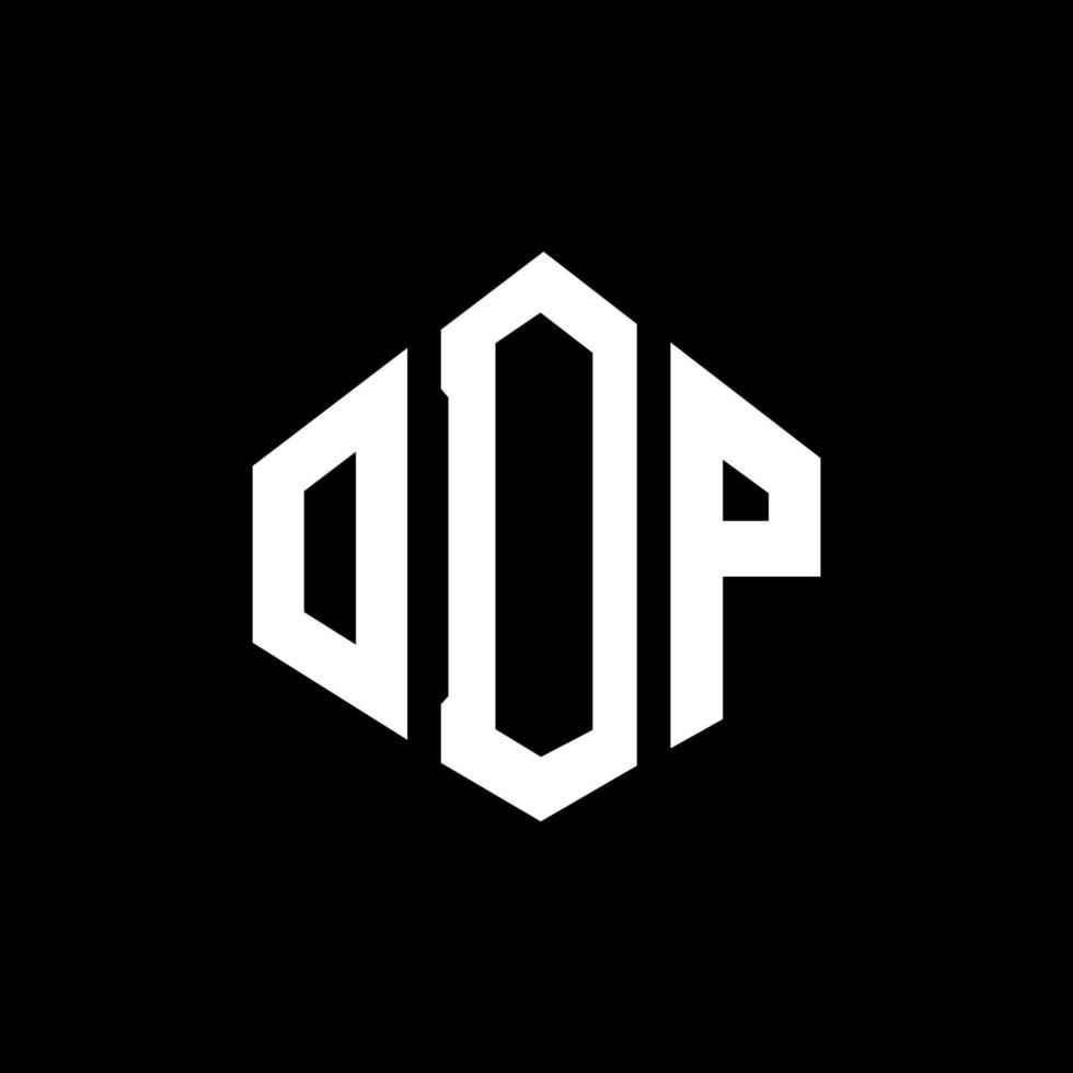 diseño de logotipo de letra odp con forma de polígono. diseño de logotipo en forma de cubo y ...