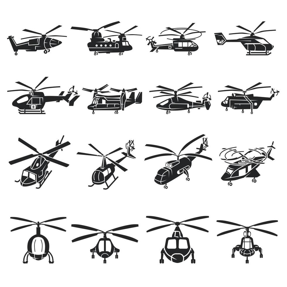 Helicopter icons set, simple style 8942151 Vector Art at Vecteezy Helicopter icons set, simple style 8942151 Vector Art at Vecteezy