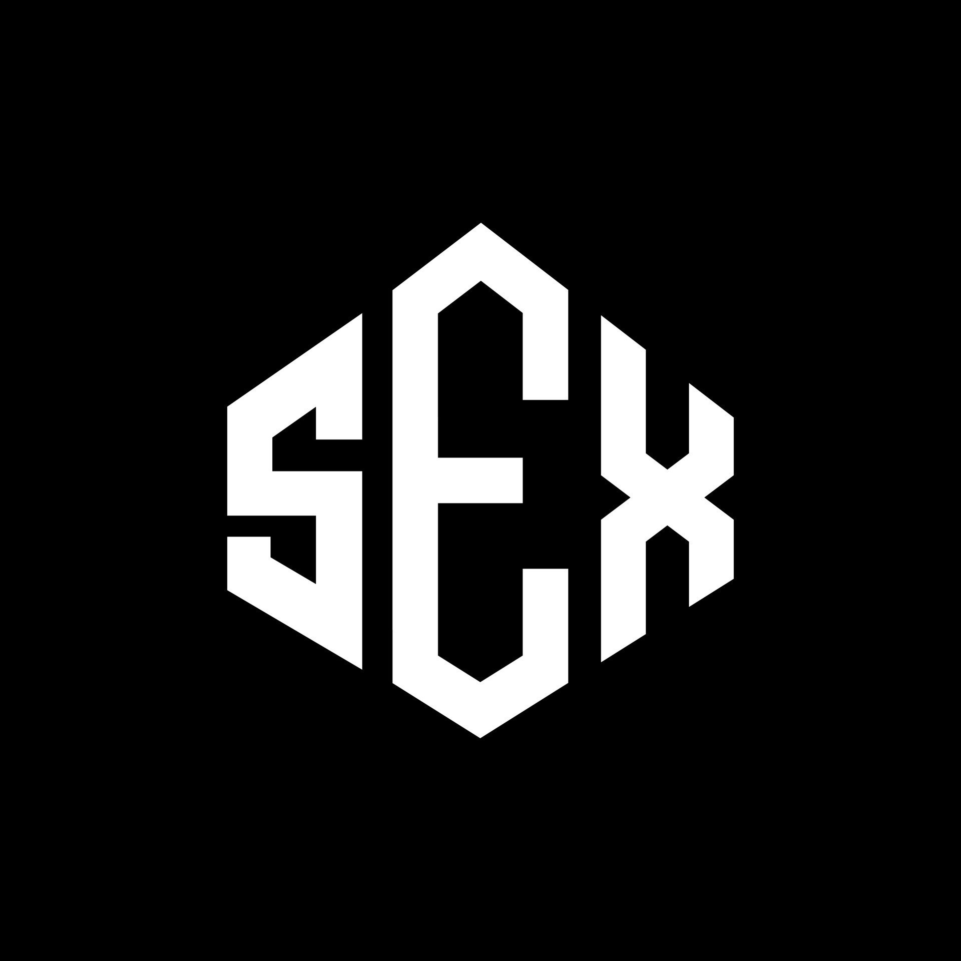 Sex Letter Logo Design With Polygon Shape Sex Polygon And Cube Shape