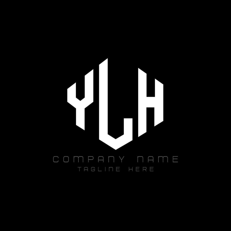 diseño de logotipo de letra ylh con forma de polígono. ylh polígono y diseño de logotipo en ...