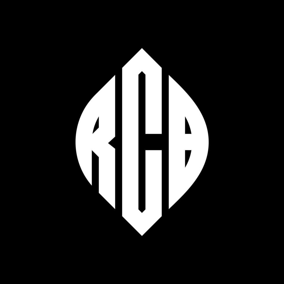 RCB circle letter logo design with circle and ellipse shape. RCB ...