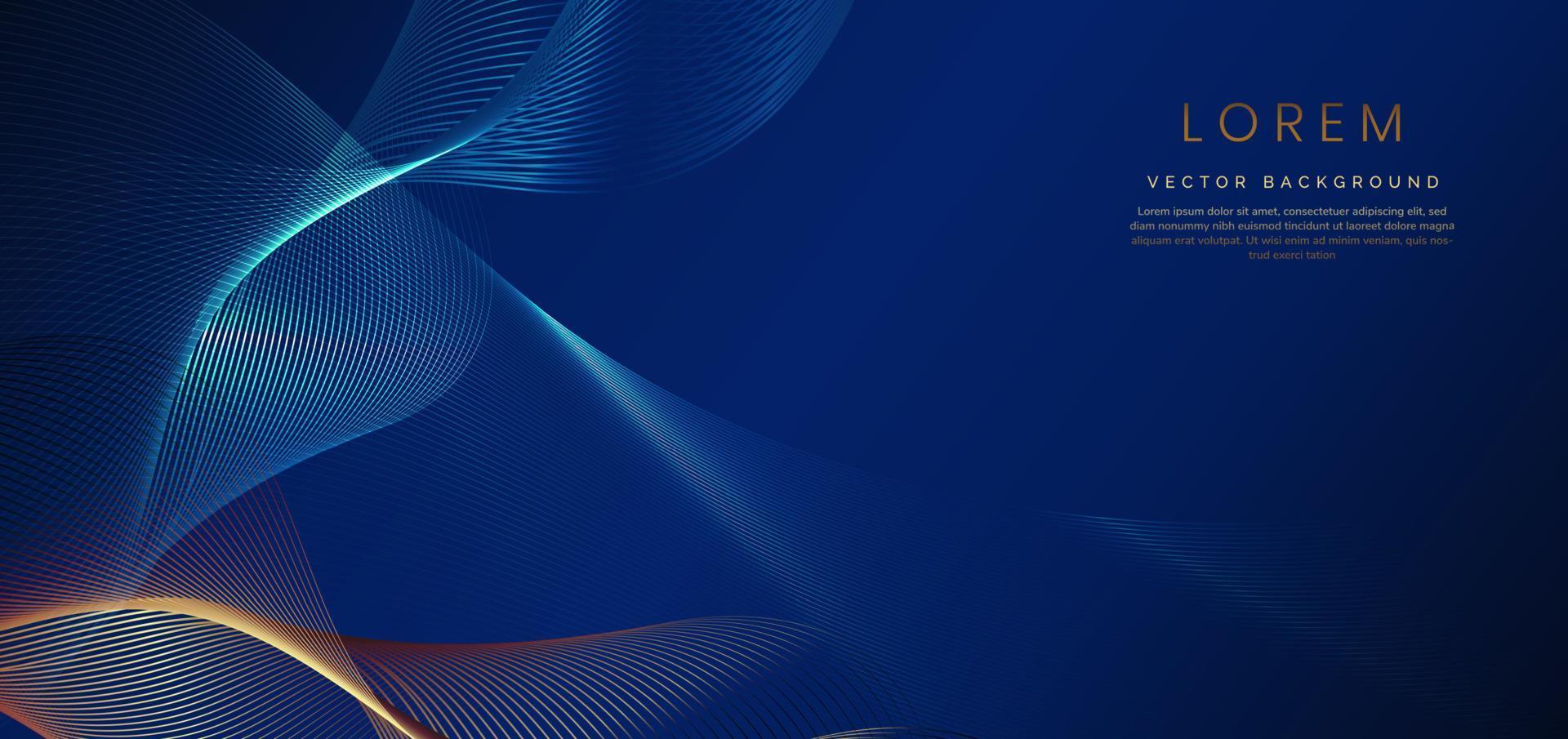 Abstract luxury golden lines curved overlapping on dark blue background ... Abstract luxury golden lines curved overlapping on dark blue background ...