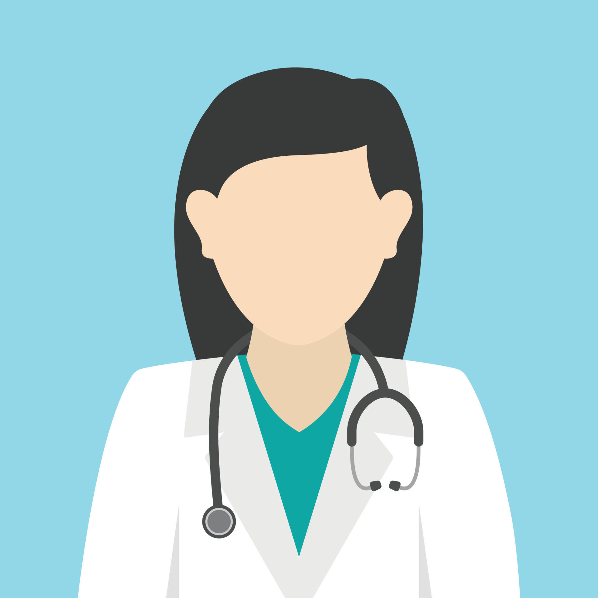 Female Doctor Avatar Clipart Icon Vector In Flat Design 8957225 Vector