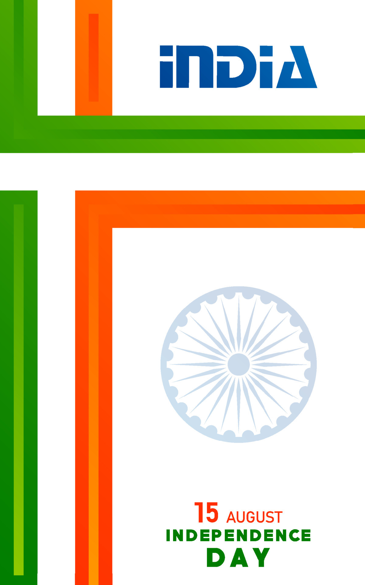 India Independence Day 15 Of August Text In Saffron Characters With india-independence-day-15-of-august-text-in-saffron-characters-with