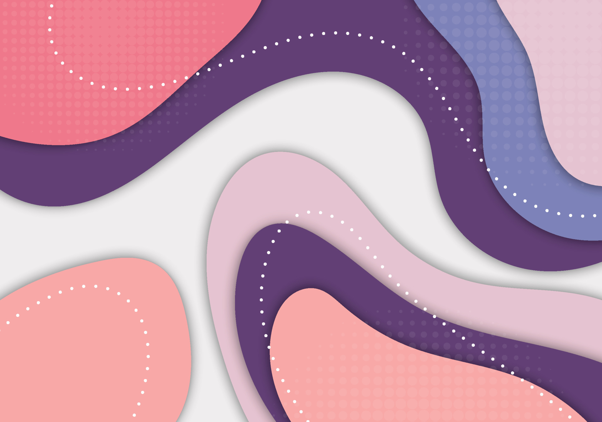 Abstract Template Artwork Design Of Colorful Decorative Overlapping With Minimal Halftone