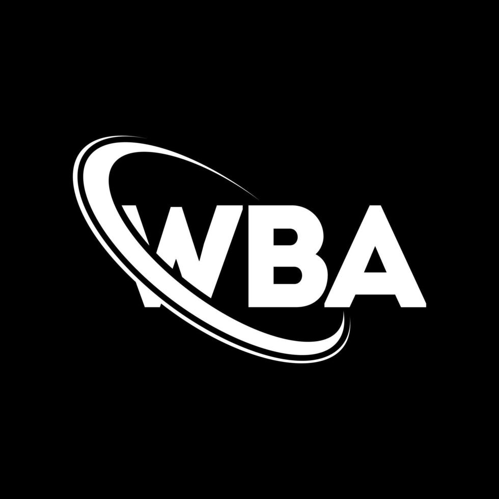 logotipo de la amb carta de la wba diseño del logotipo de la letra wba. iniciales del logotipo ...