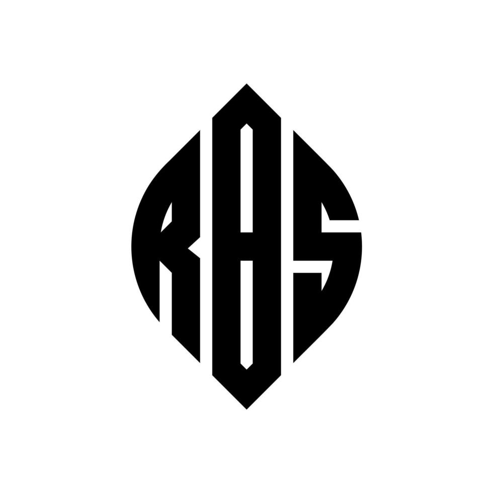 RBS circle letter logo design with circle and ellipse shape. RBS ellipse letters with ...