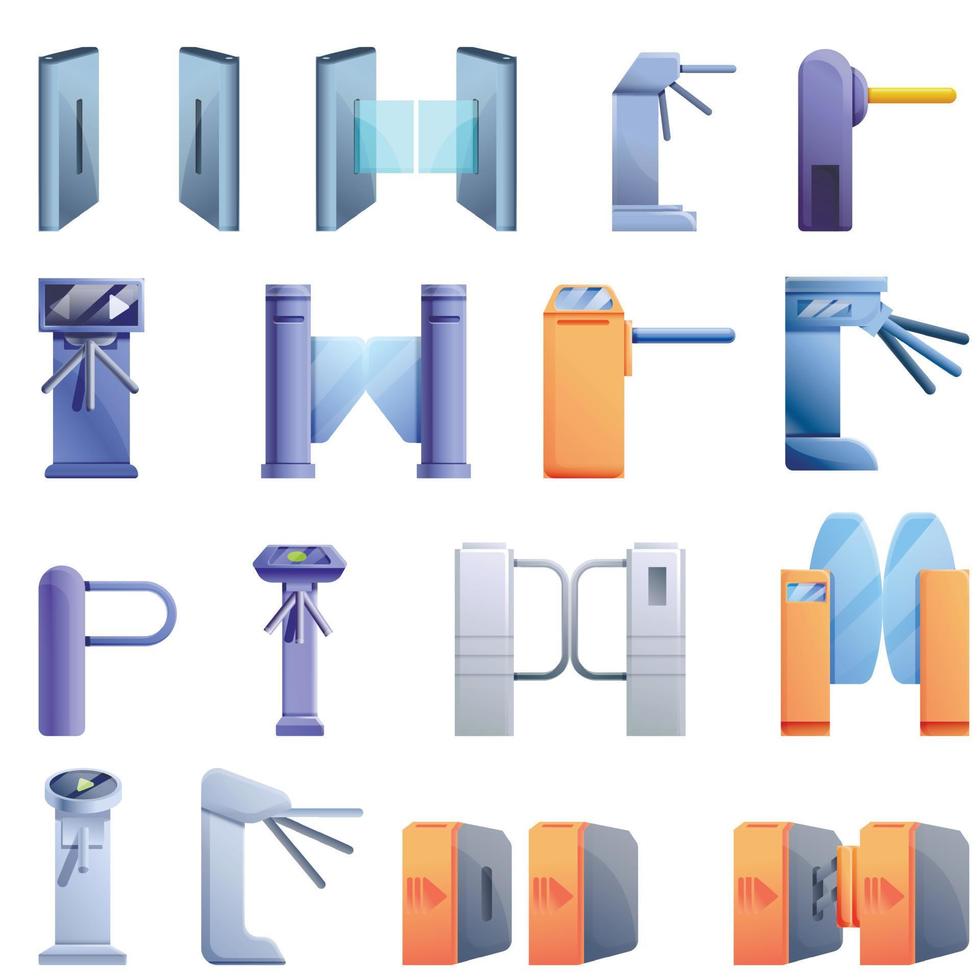 Turnstile icons set, cartoon style 8967509 Vector Art at Vecteezy Turnstile icons set, cartoon style 8967509 Vector Art at Vecteezy