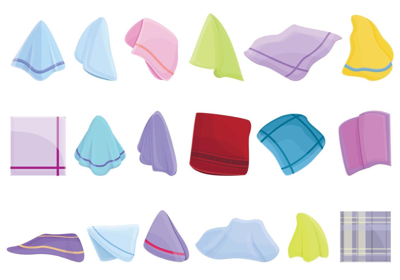 Handkerchief icons set, cartoon style 8967713 Vector Art at Vecteezy Handkerchief icons set, cartoon style 8967713 Vector Art at Vecteezy