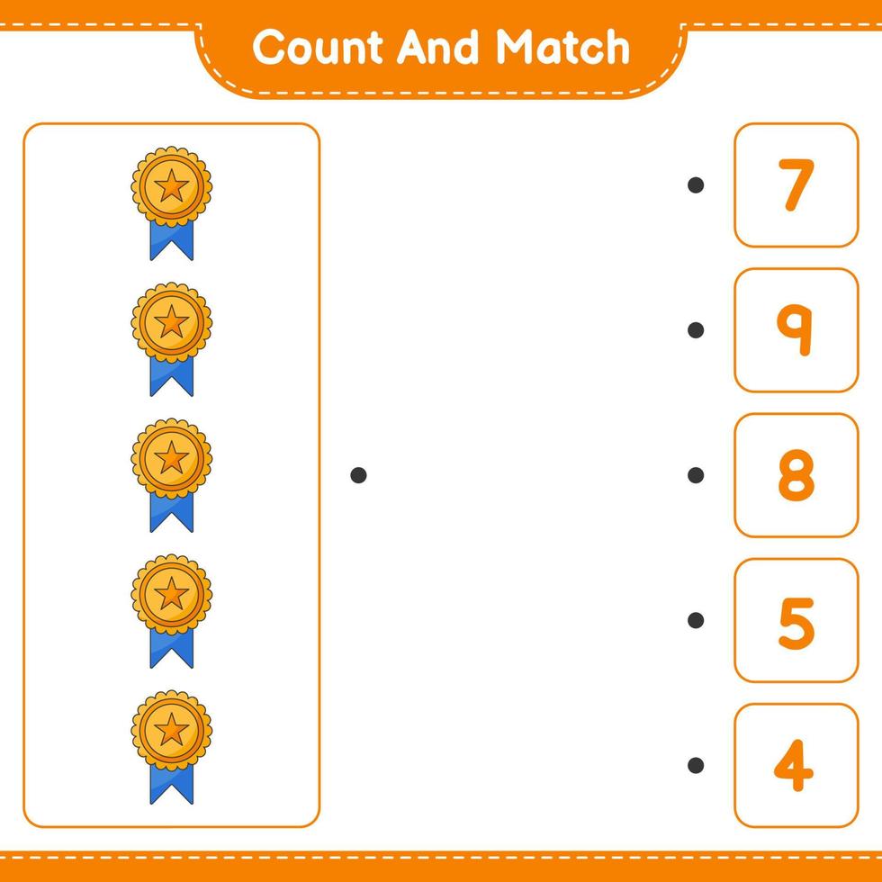 Count and match, count the number of Trophy and match with the right ...