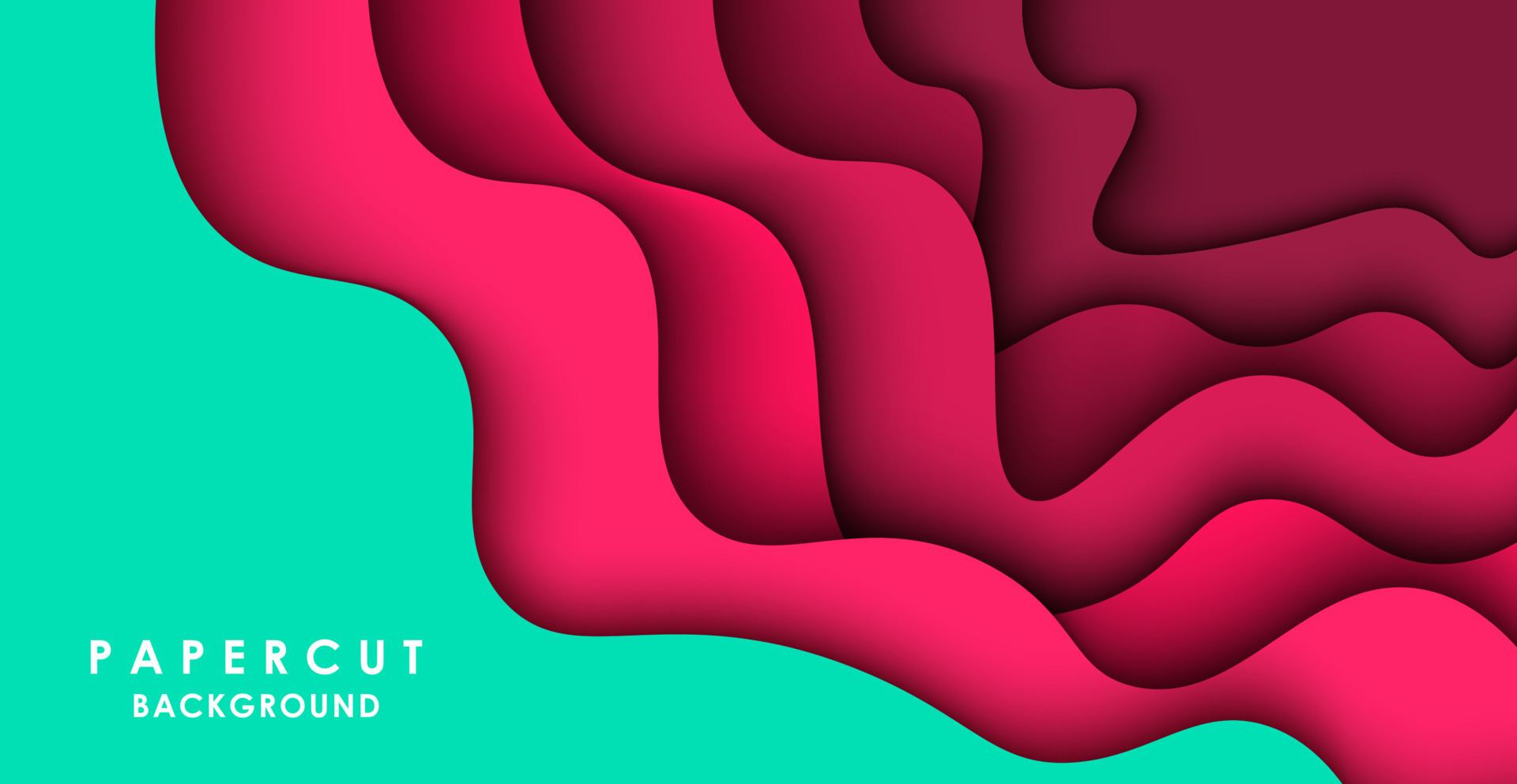 Multi Layers Green Red Color Texture 3d Papercut Layers In Gradient