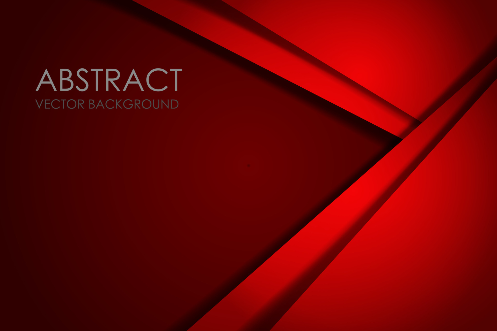 Red Geometric Triangle Vector Background Overlap Layer On Black Space For Text And Background