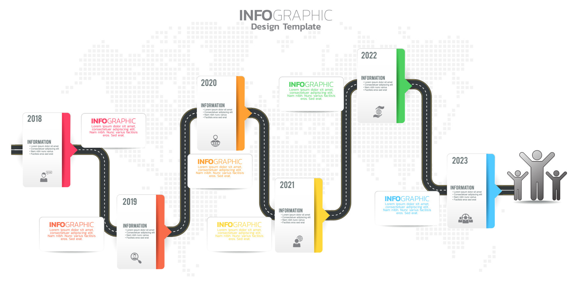 Infographic timeline elements for content, diagram, flowchart, steps ...