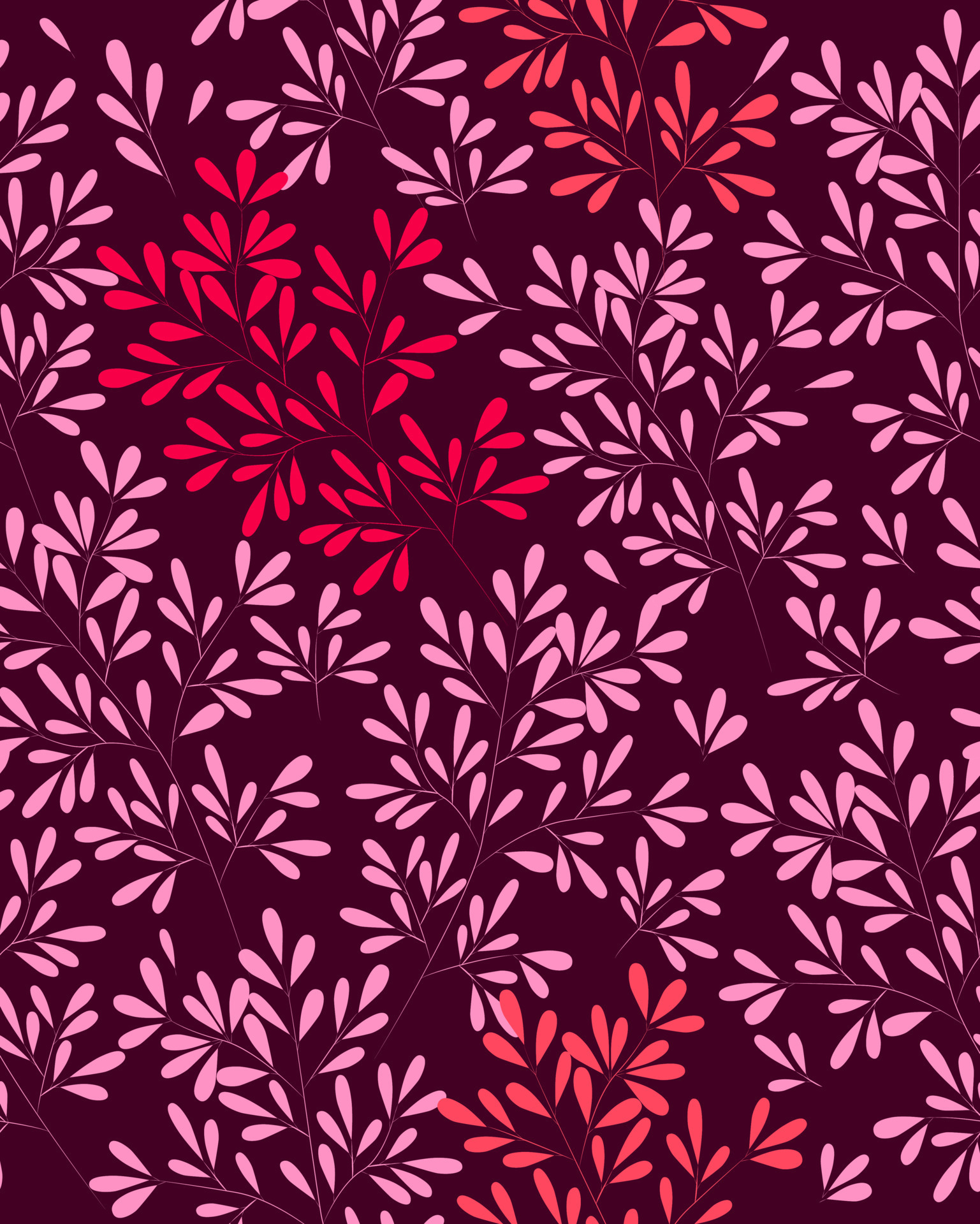 Red pattern with delicate twigs 8971609 Vector Art at Vecteezy