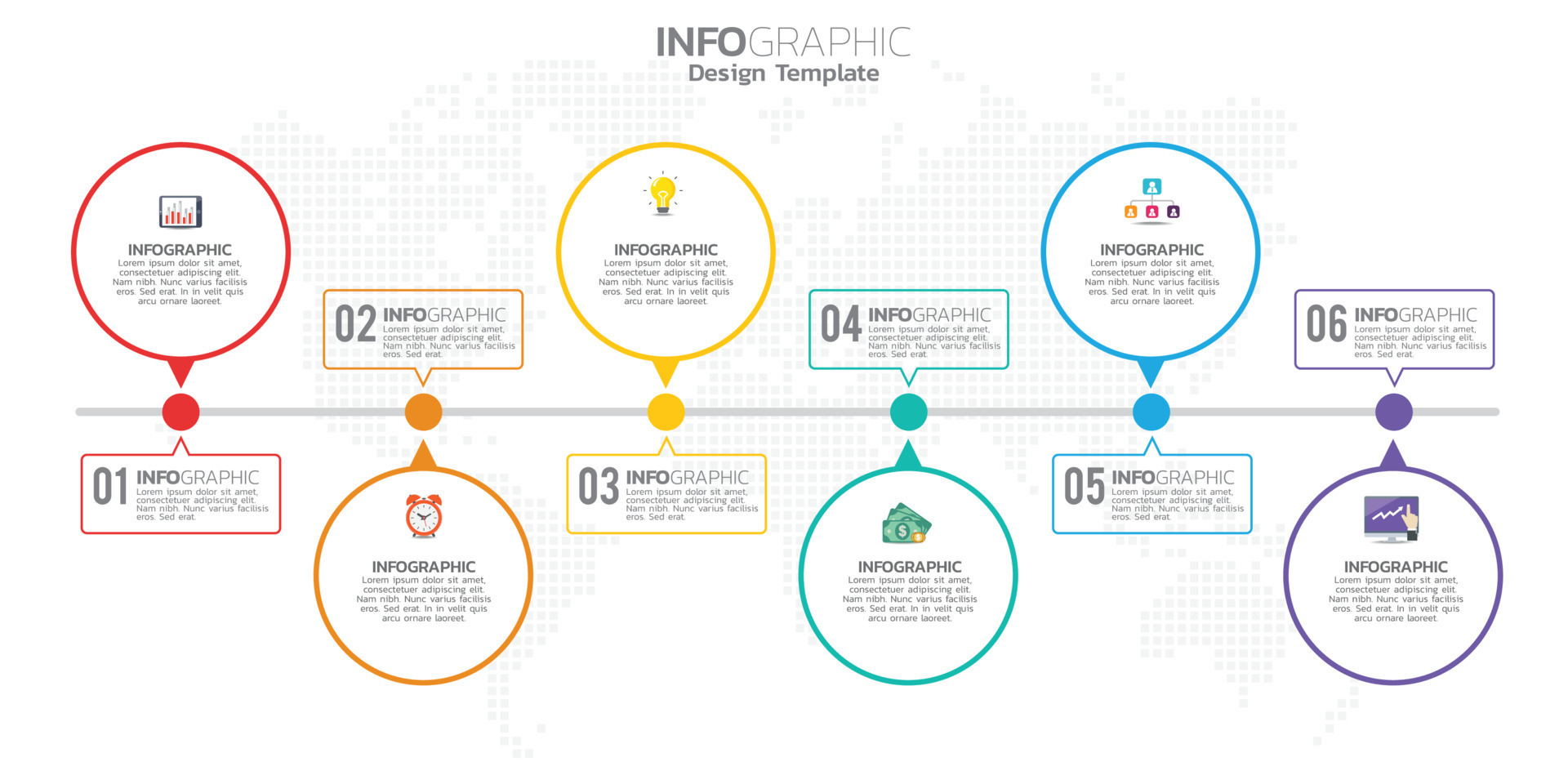 Infographic timeline elements for content, diagram, flowchart, steps ...