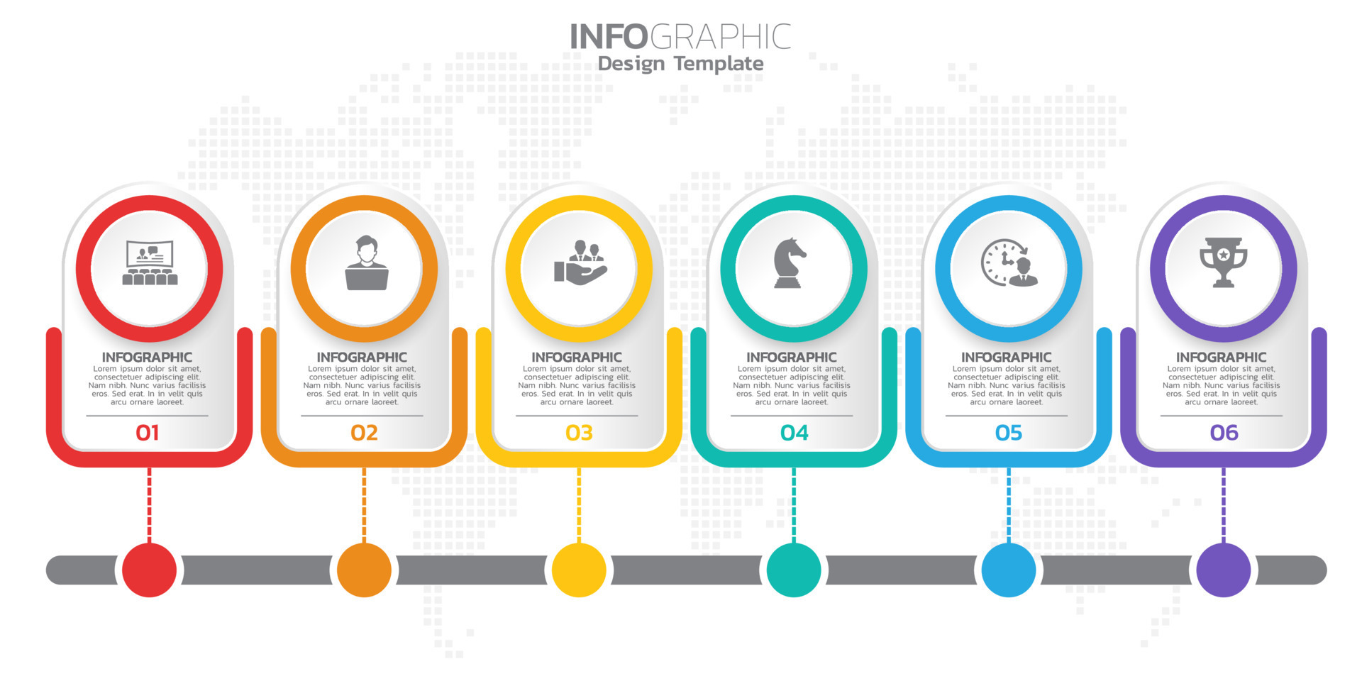 Infographic timeline elements for content, diagram, flowchart, steps ...