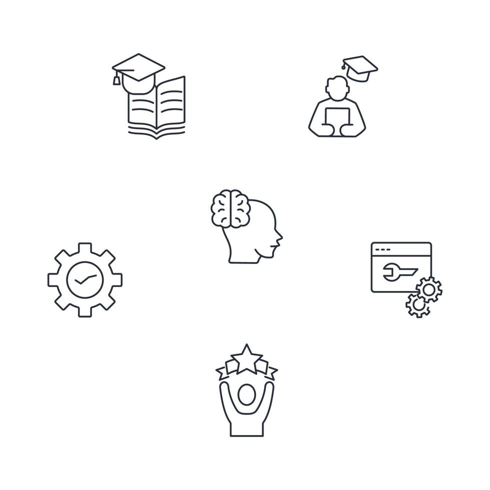 knowledge and education icons set . knowledge and education pack symbol ...