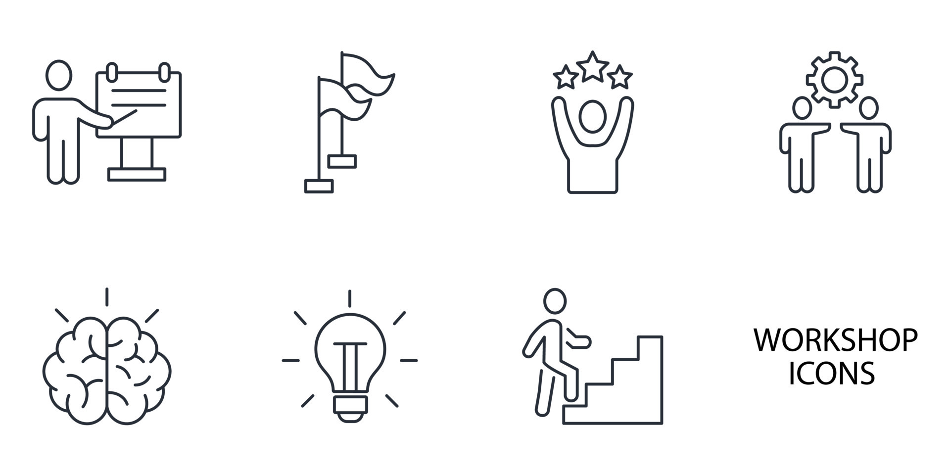 Workshop icons set . Workshop pack symbol vector elements for infographic web 8973982 Vector Art ...