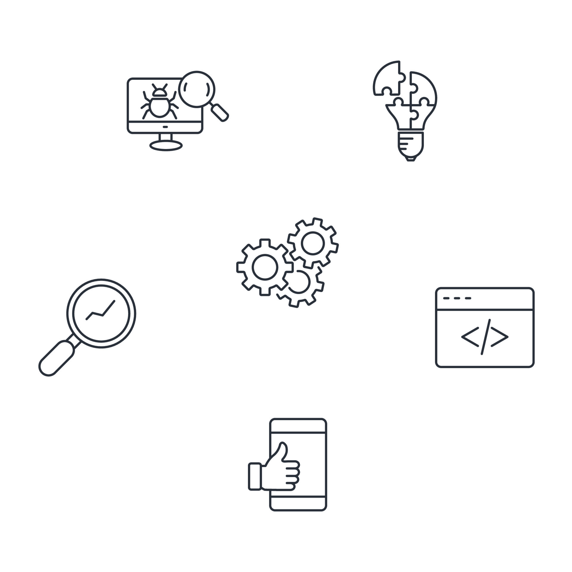software testing icons set . software testing pack symbol vector ... software testing icons set . software testing pack symbol vector ...