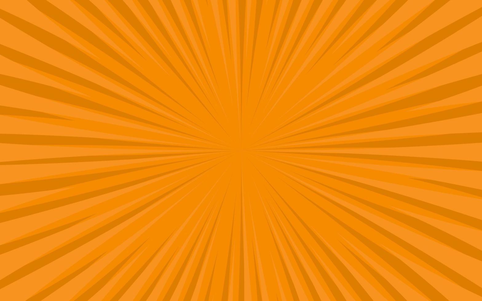 Sun rays retro vintage style on orange background, Sunburst comic pattern background. Rays ...