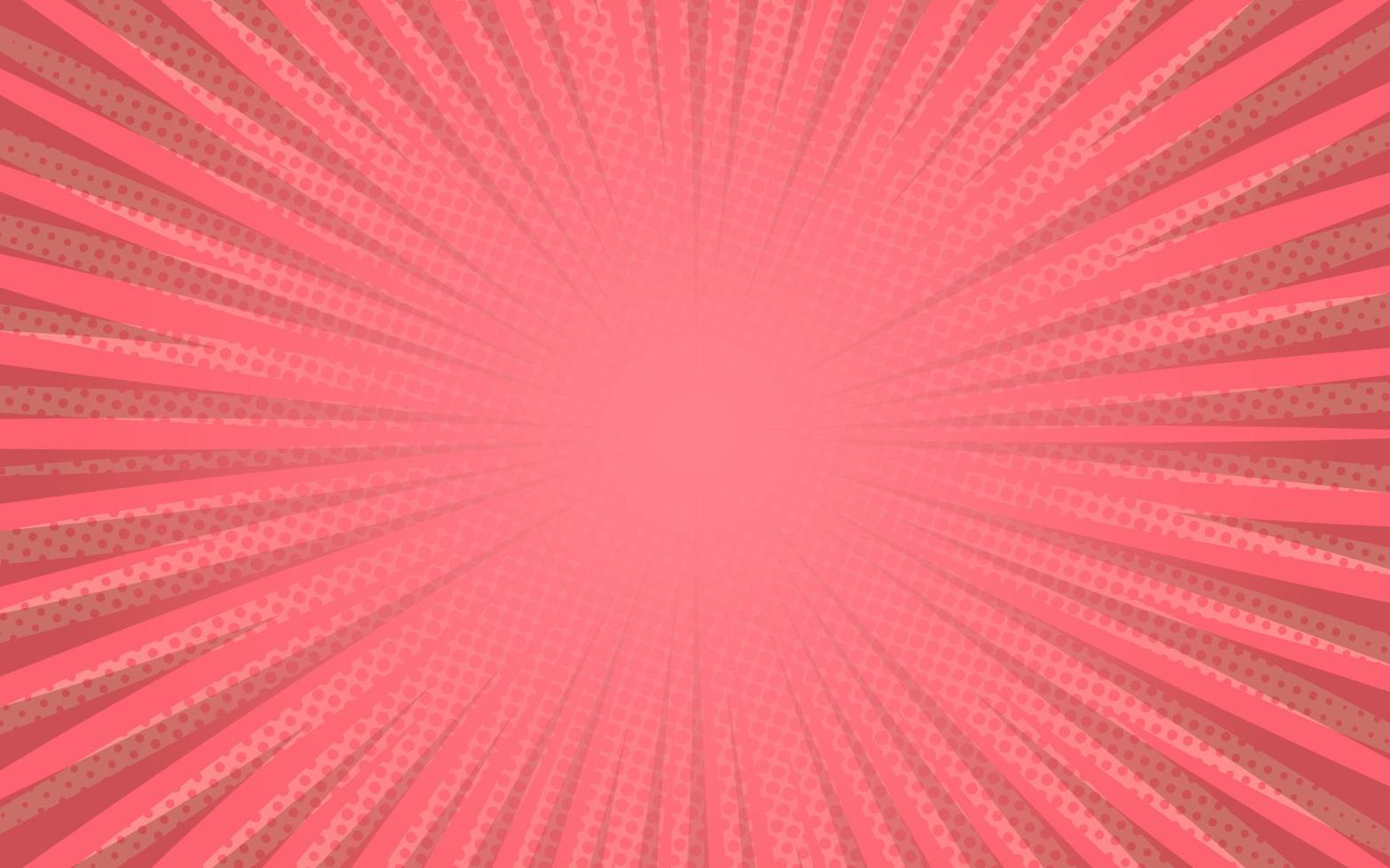 Sun rays Retro vintage style on pink background, Comic pattern with starburst and halftone ...
