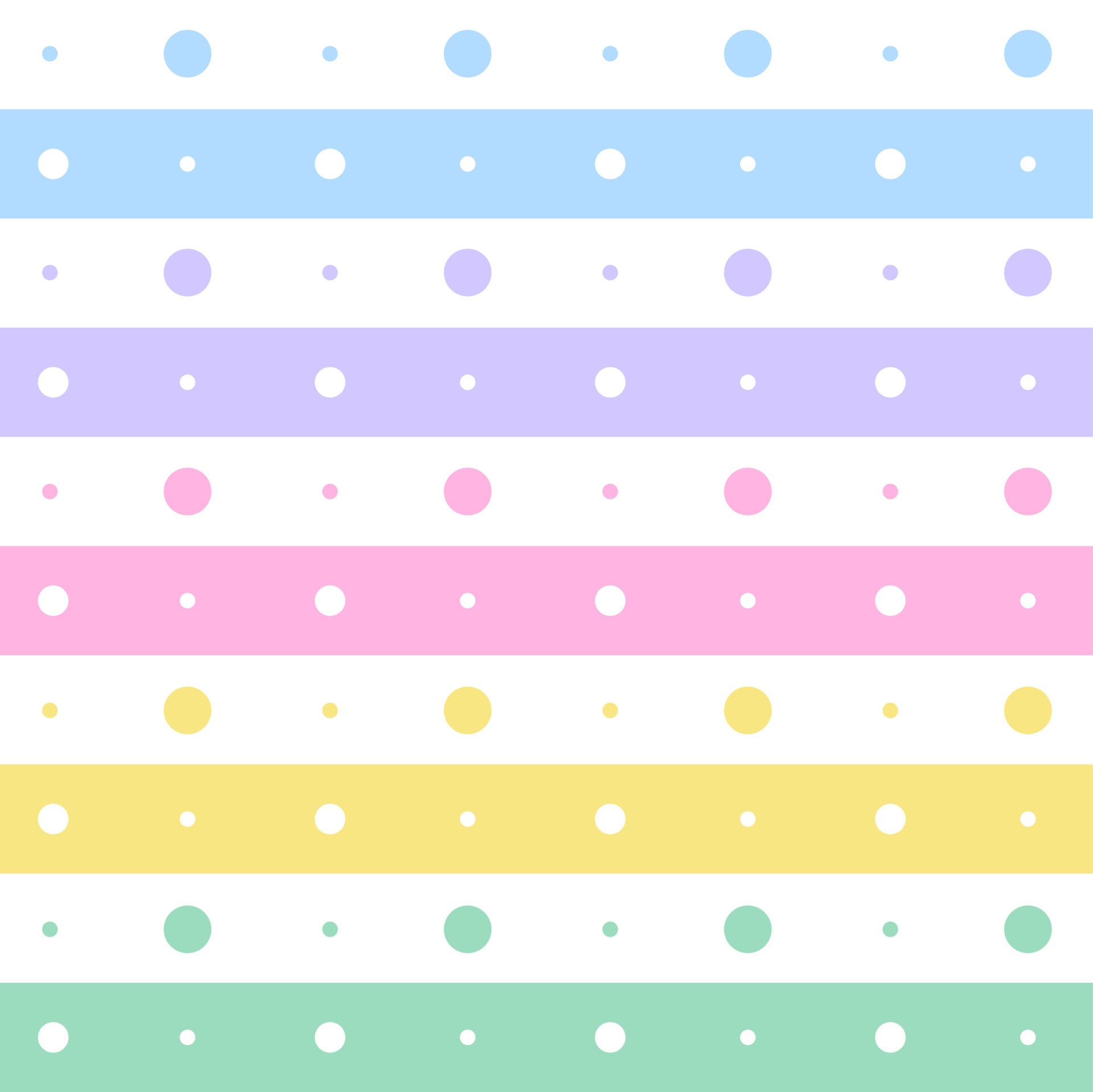 Pastel Rainbow Polka Dot Background